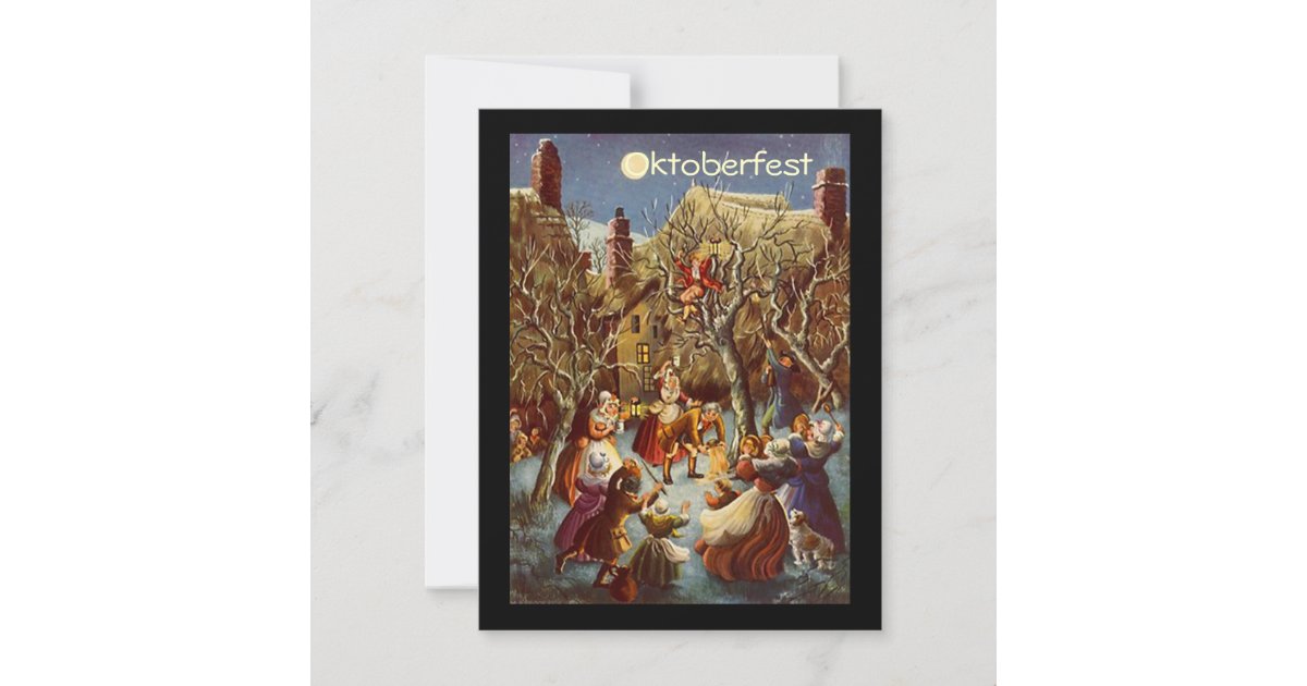 Moonlight Party Gathering Octoberfest Invitations | Zazzle