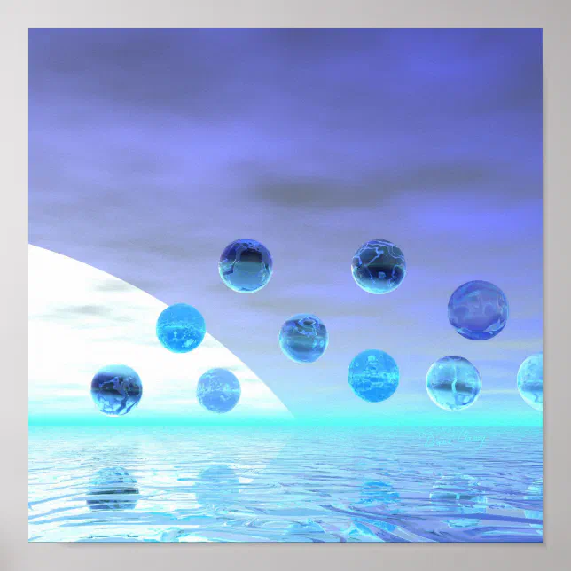 Moonlight Wonder, Abstract Journey to the Unknown Poster | Zazzle