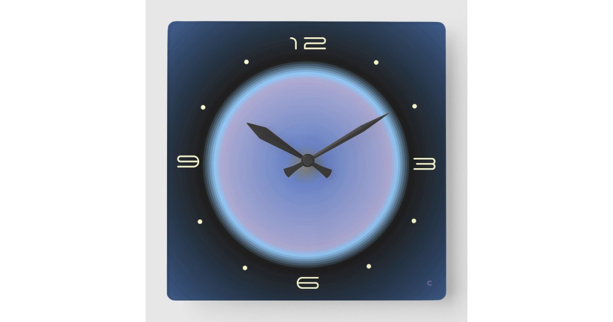 Moonlike Image Pink/Mauve/Blue >Kitchen Clock | Zazzle