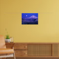 Moonrise over Mt Hood winter, Oregon Poster | Zazzle