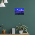 Moonrise over Mt Hood winter, Oregon Poster | Zazzle