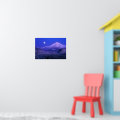 Moonrise over Mt Hood winter, Oregon Poster | Zazzle