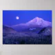 Moonrise over Mt Hood winter, Oregon Poster | Zazzle