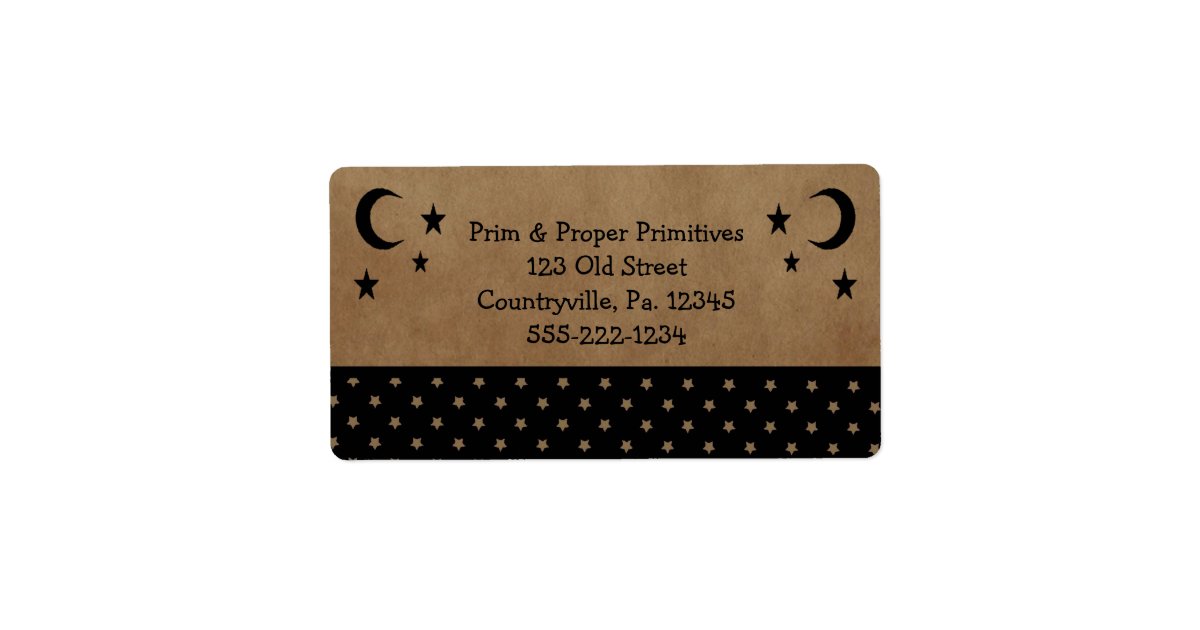 Moons And Stars Business Label | Zazzle