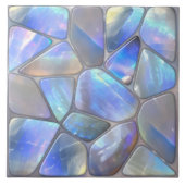 Moonstone Mosaic Cells Abstract Ceramic Tile | Zazzle
