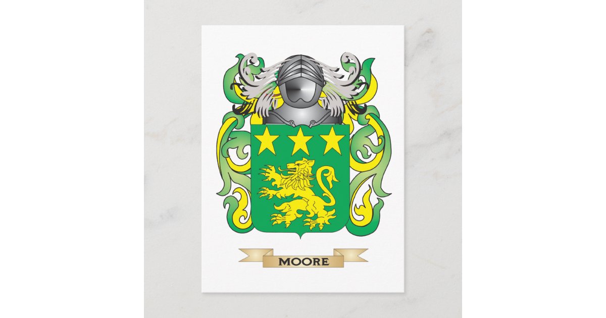 Moore Coat of Arms (Family Crest) Postcard | Zazzle