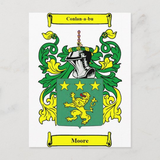 Moore Coat of Arms Postcard | Zazzle.com