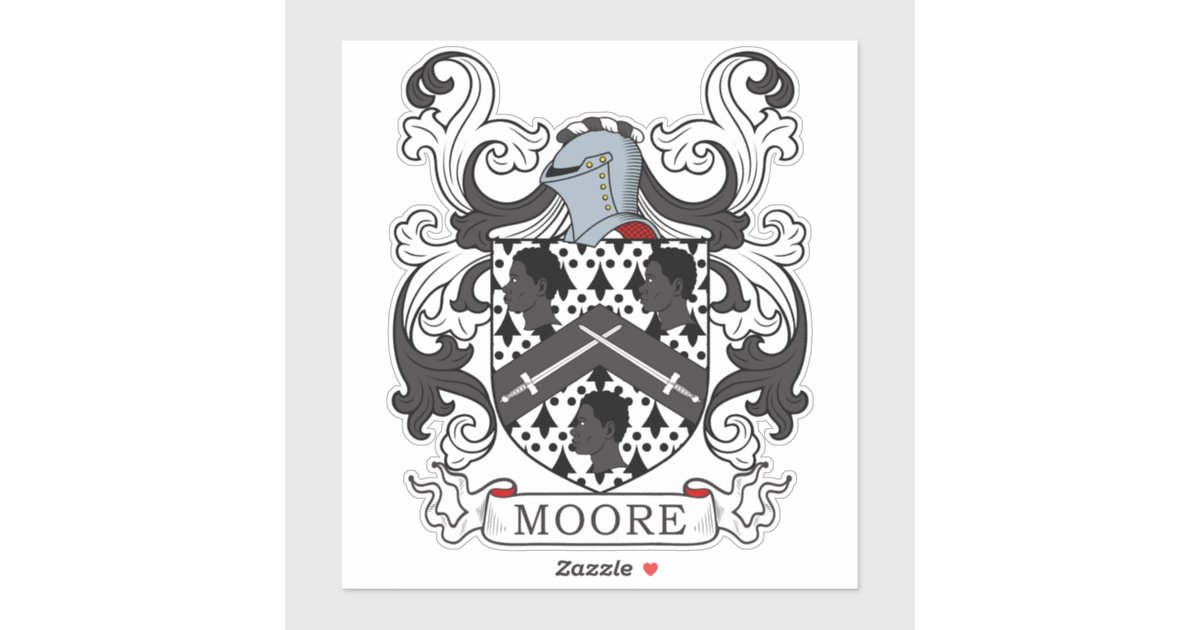 Moore Family Crest Sticker | Zazzle