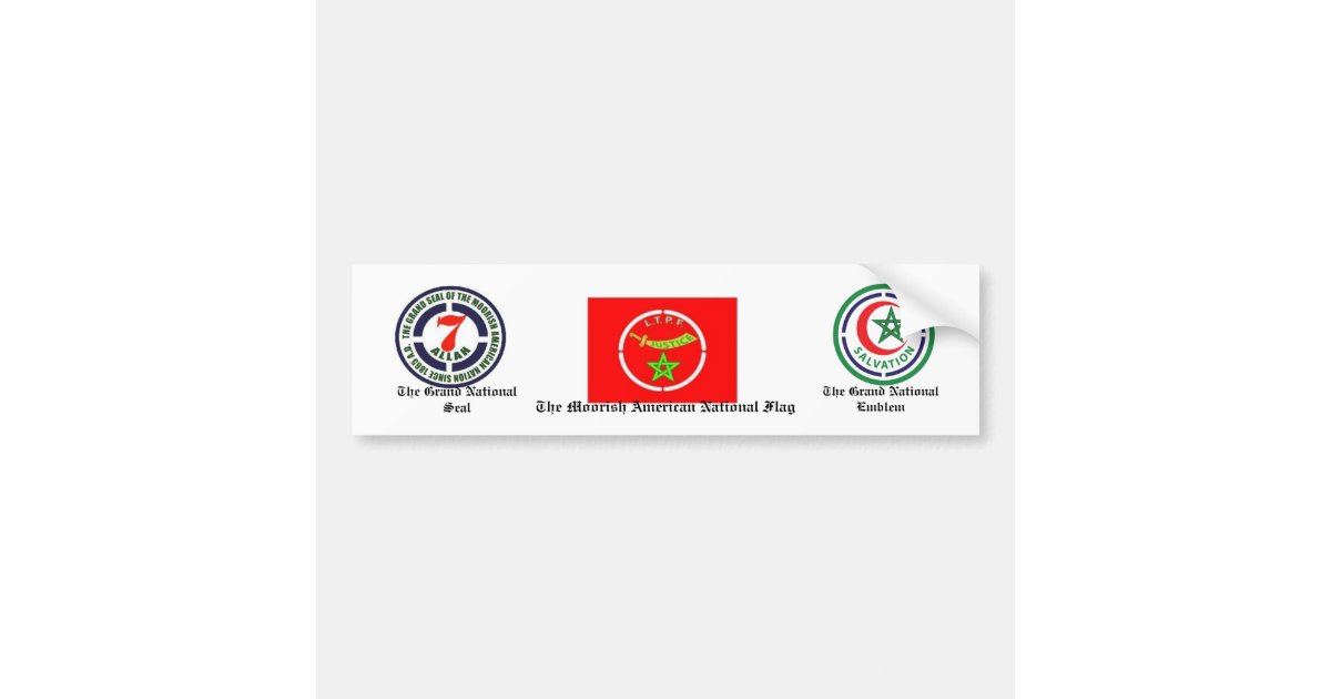 Moorish American National Bumper Sticker | Zazzle