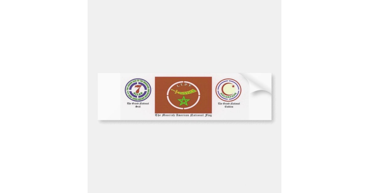 Moorish American National Government Bumper Sticker | Zazzle