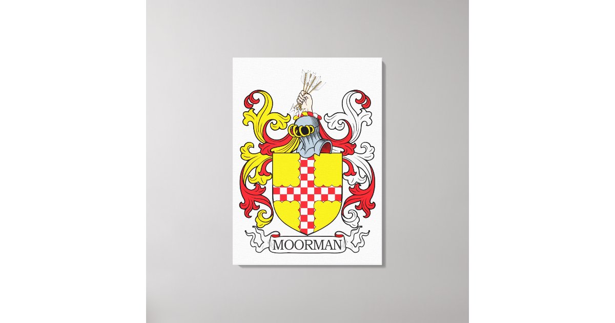 Moorman Family Crest Canvas Print | Zazzle