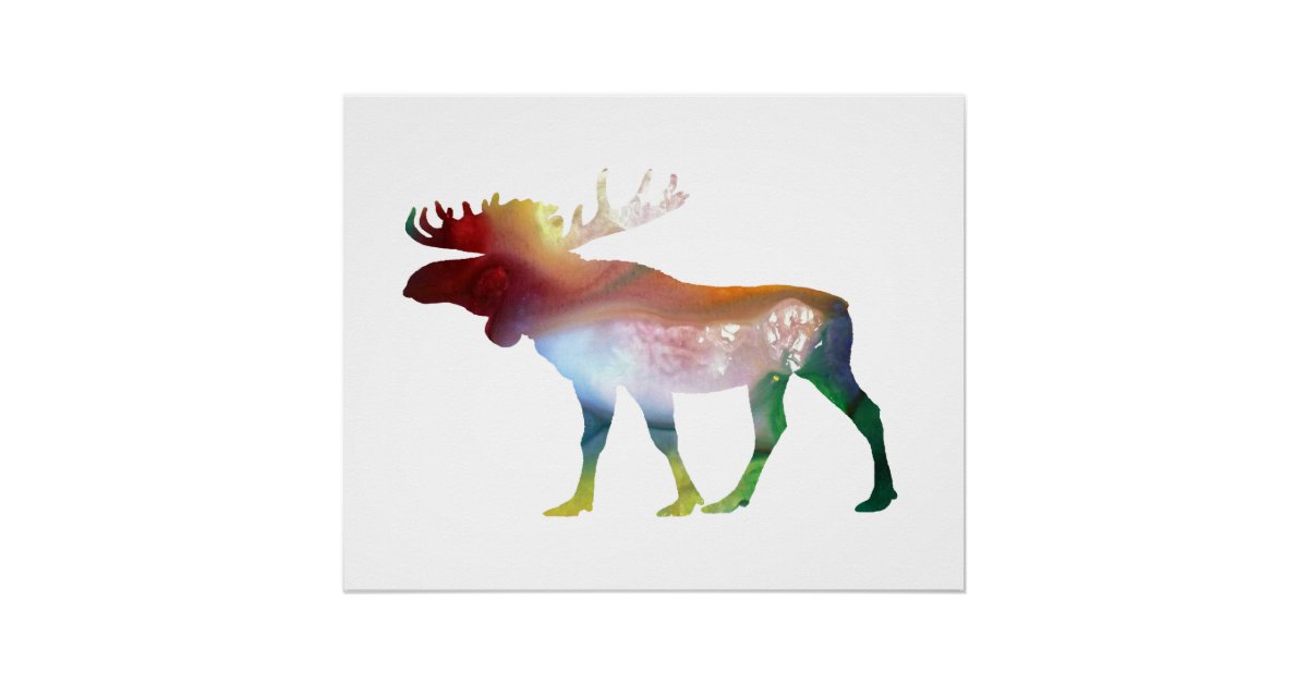 Moose Art Poster | Zazzle