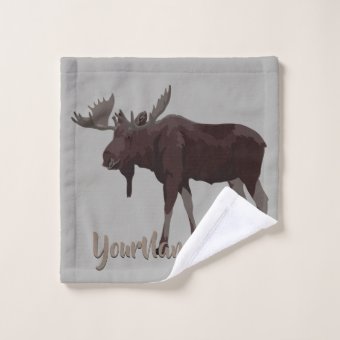 Moose Bath Towel Set Custom Canada Moose Towels | Zazzle