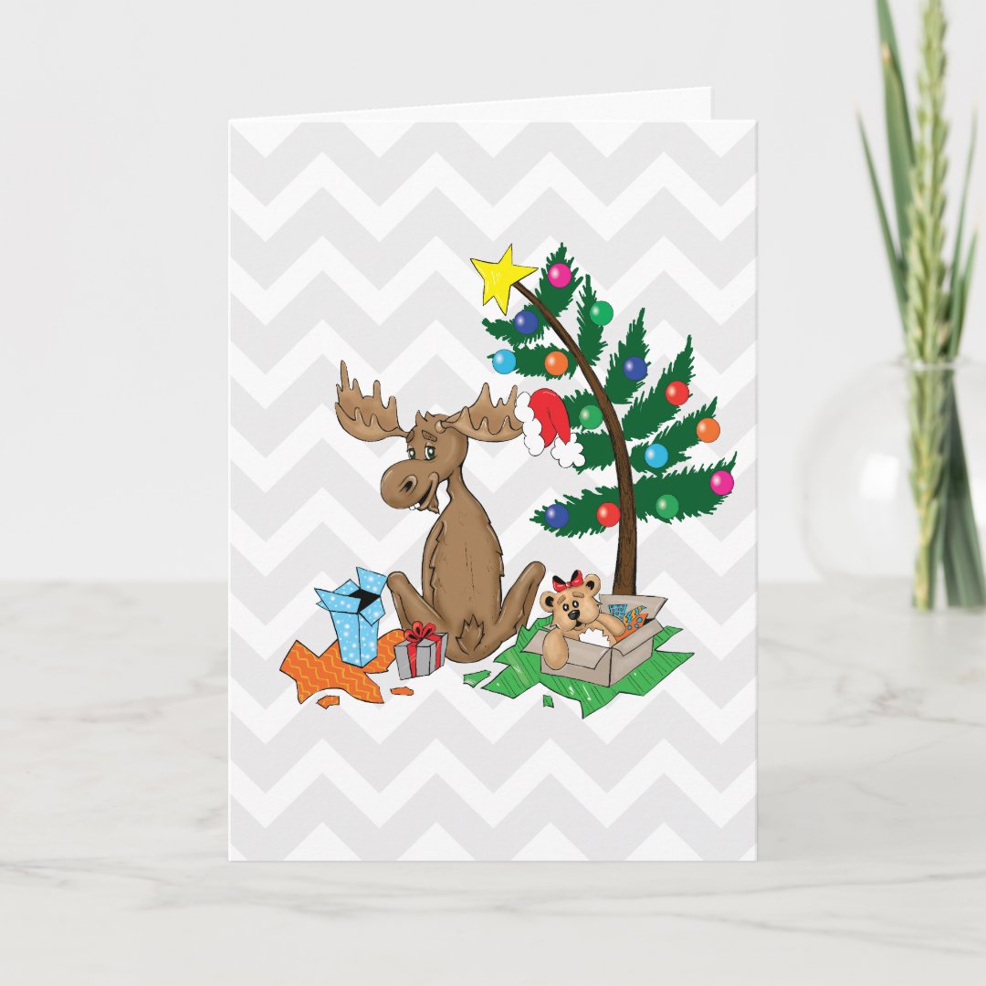 Moose Christmas Card | Zazzle