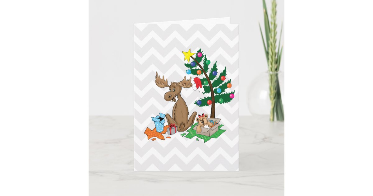 Moose Christmas Card | Zazzle