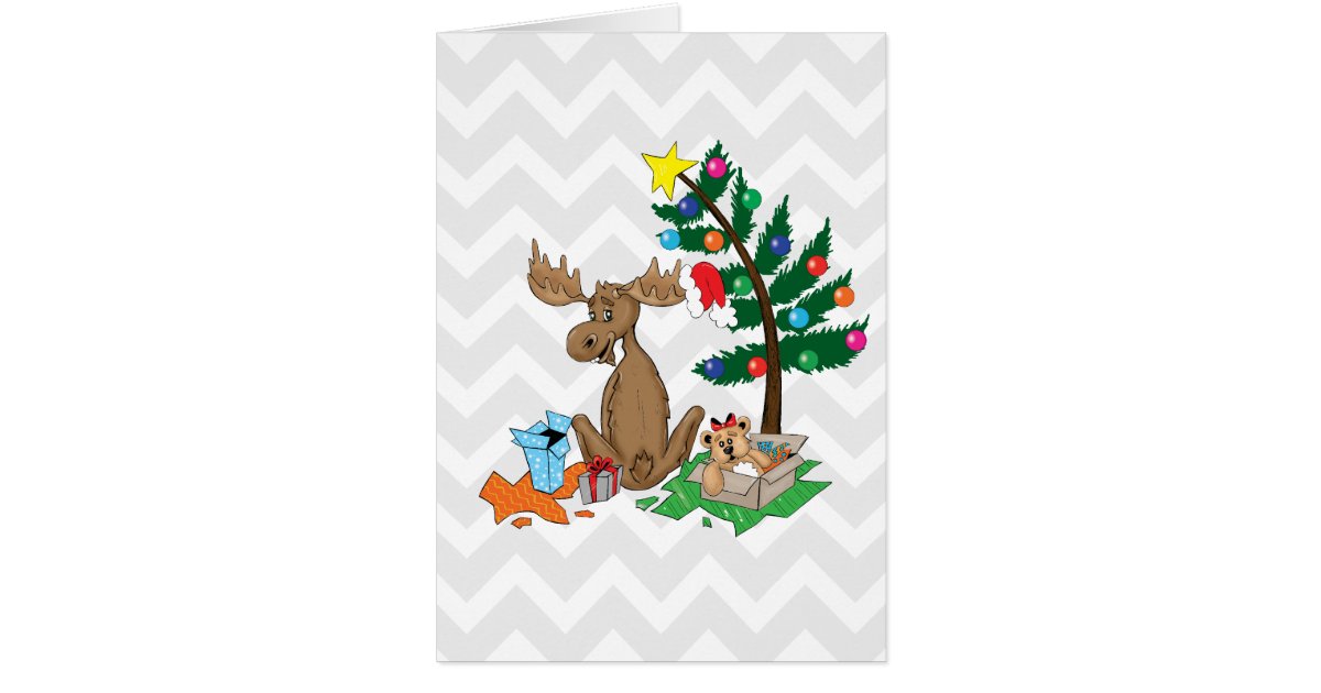 Moose Christmas Card | Zazzle.com