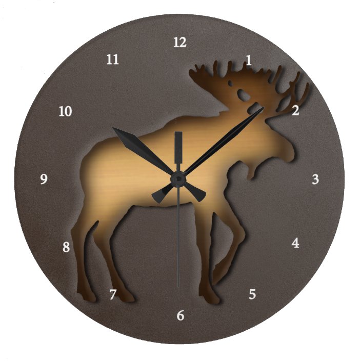 Moose Clock 2 | Zazzle.com