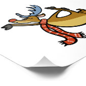 Moose dancing cartoon | choose background color photo print | Zazzle