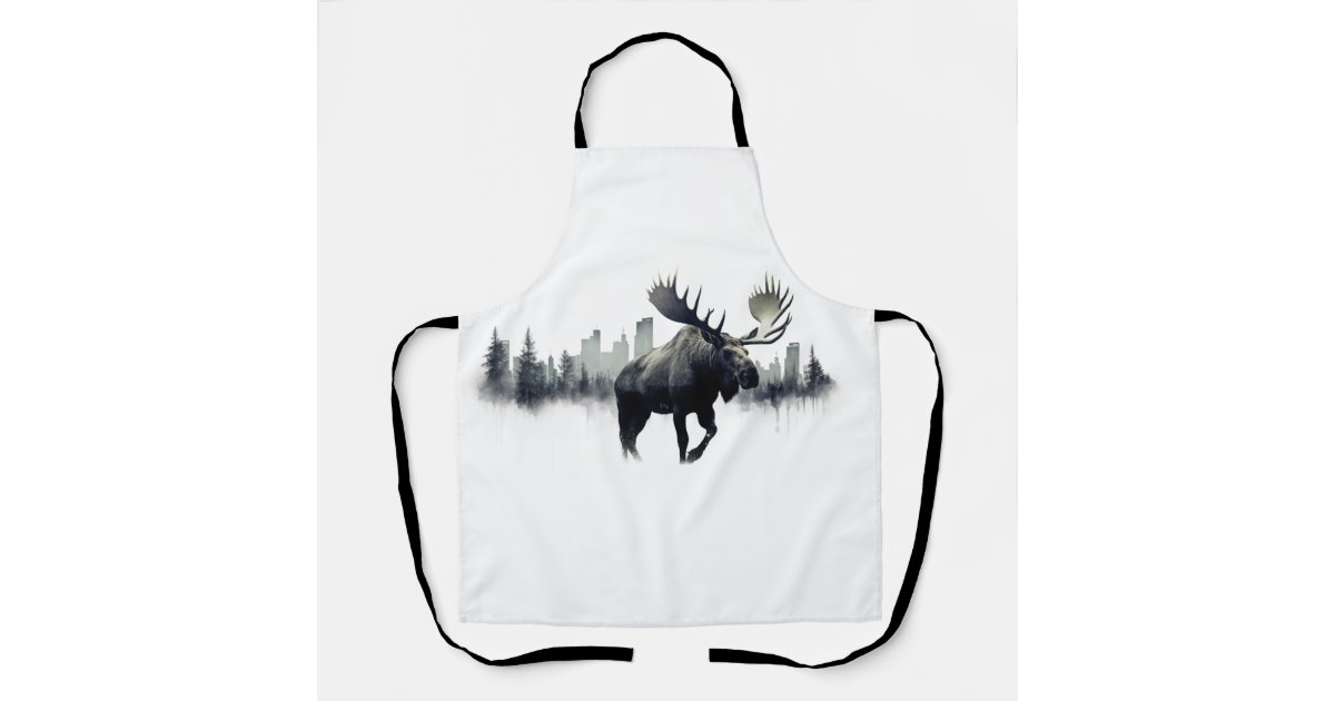 Moose double exposure in front of a forest apron | Zazzle