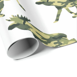 Moose / Elk Woodland Camouflage / Camo Wrapping Paper | Zazzle