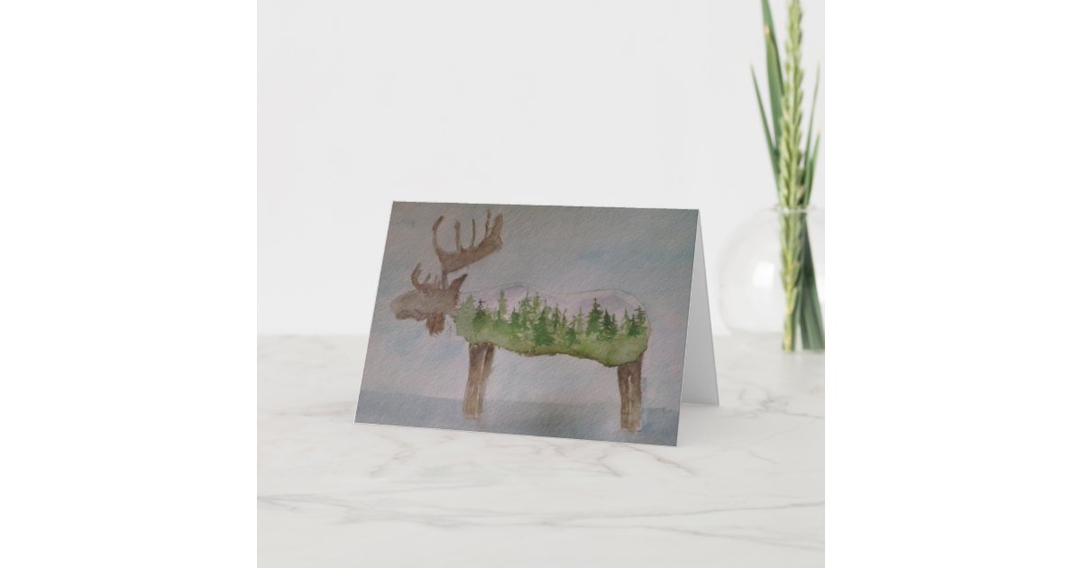 Moose Greeting Card | Zazzle