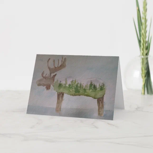 Moose Greeting Card | Zazzle