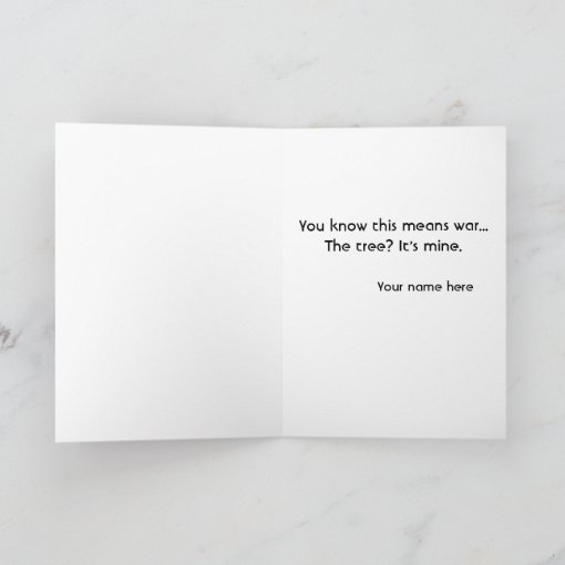 Moose Hugging Kitty Cat Christmas Greeting Card | Zazzle