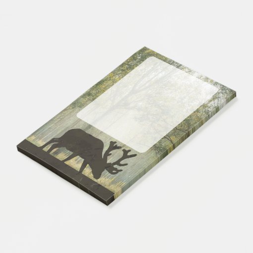 Moose in Forest Illustration Post-it Notes | Zazzle