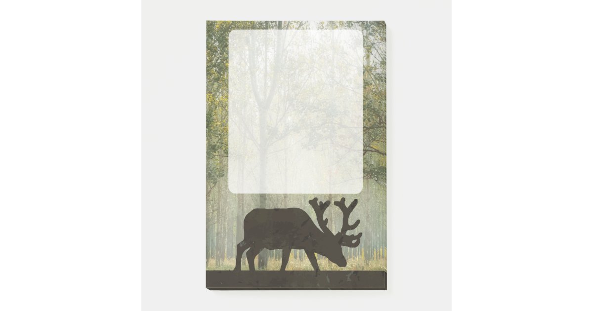 Moose in Forest Illustration Post-it Notes | Zazzle