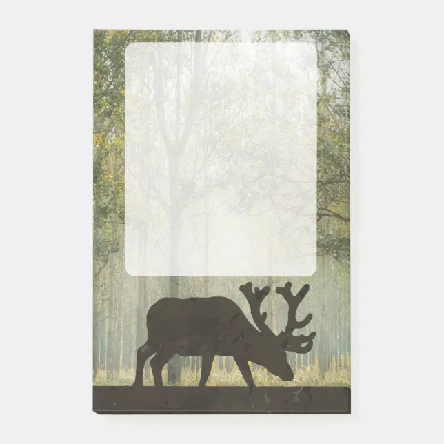 Moose in Forest Illustration Post-it Notes | Zazzle