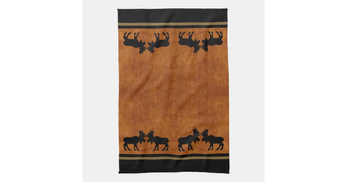 Moose Kitchen Hand Towel | Zazzle