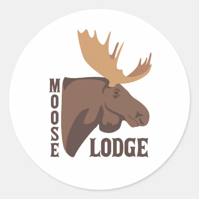 Moose Lodge Classic Round Sticker | Zazzle