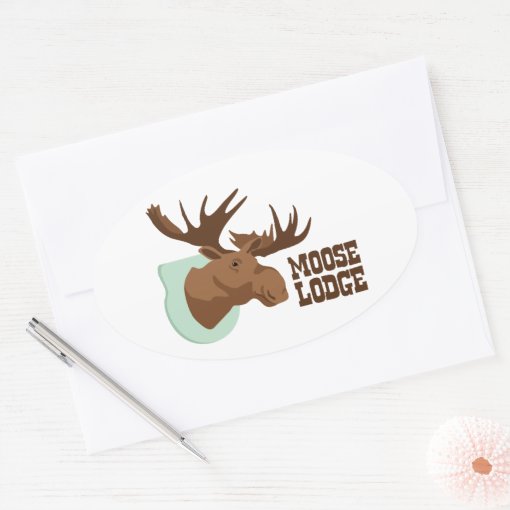 Moose Lodge Oval Sticker | Zazzle