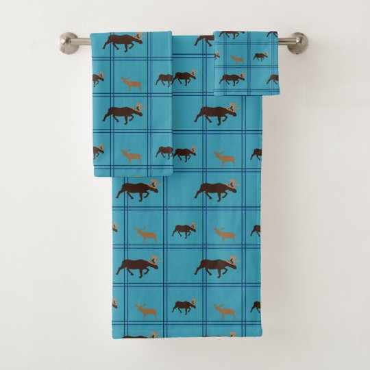Moose On The Loose Bath Towel Set | Zazzle.com