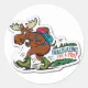 Moose on the Loose - Trailblazing Adventure Meme Classic Round Sticker ...