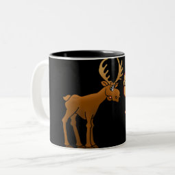 Moose on the Loose Two-Tone Coffee Mug | Zazzle
