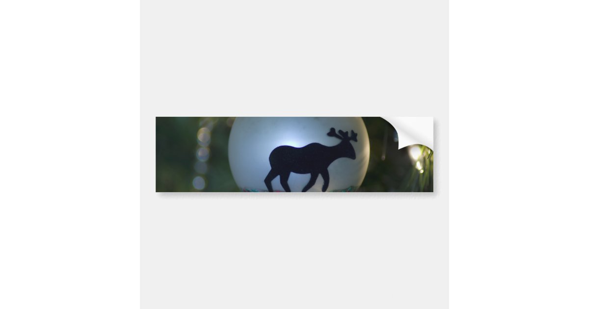Moose Ornament Bumper Sticker | Zazzle