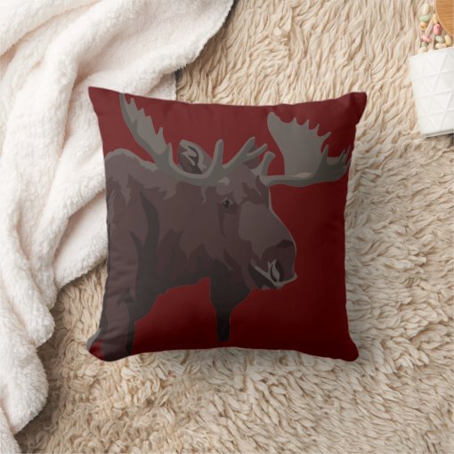 Moose Pillows Moose Art Throw Pillows Customize | Zazzle
