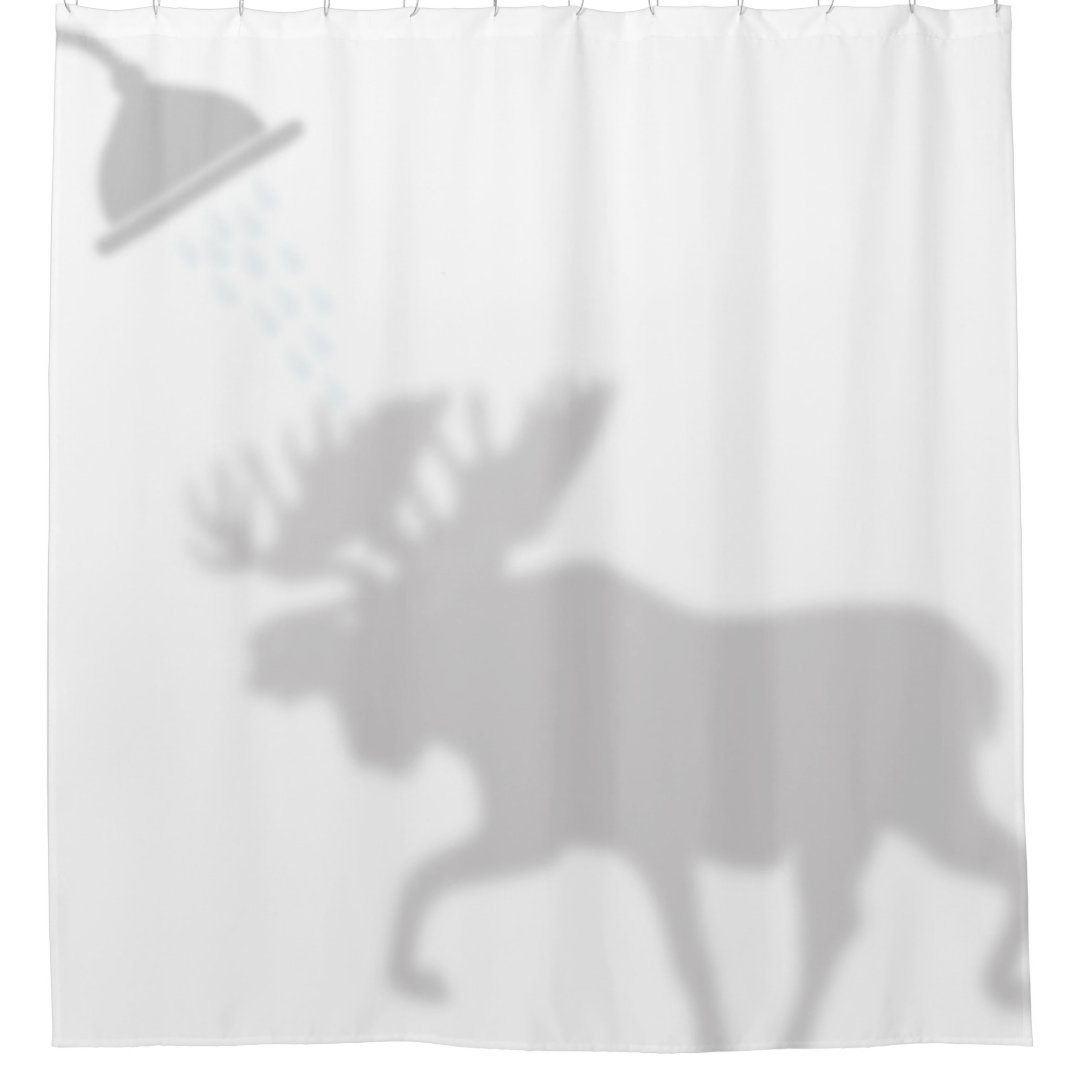 Moose Shadow Silhouette Shadow Buddies Shower Shower Curtain | Zazzle
