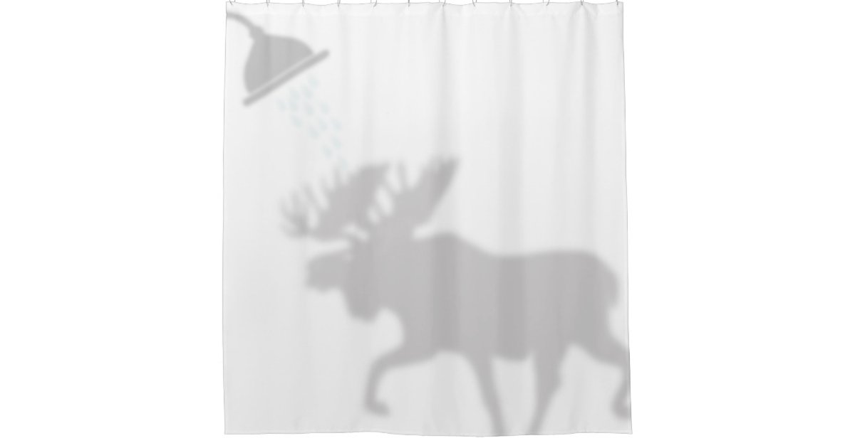 Moose Shadow Silhouette Shadow Buddies Shower Shower Curtain | Zazzle