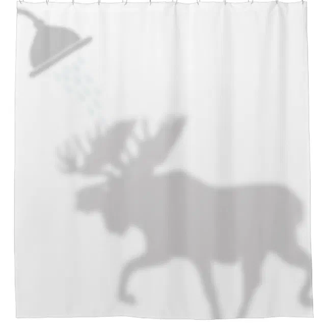 Moose Shadow Silhouette Shadow Buddies Shower Shower Curtain | Zazzle