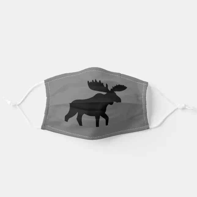Moose Silhouette | Wildlife | Wild Animal Adult Cloth Face Mask | Zazzle