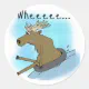 Moose Snow Tubing Classic Round Sticker | Zazzle