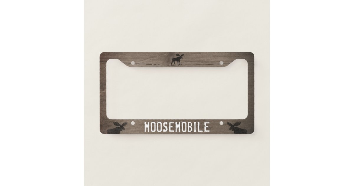 Moosemobile - Moose Silhouettes Custom License Plate Frame | Zazzle