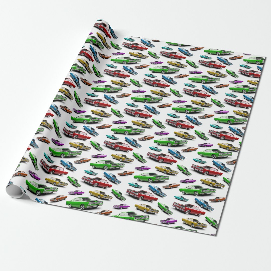 Mopar 1969 Plymouth Road Runner Classic Muscle Car Wrapping Paper | Zazzle