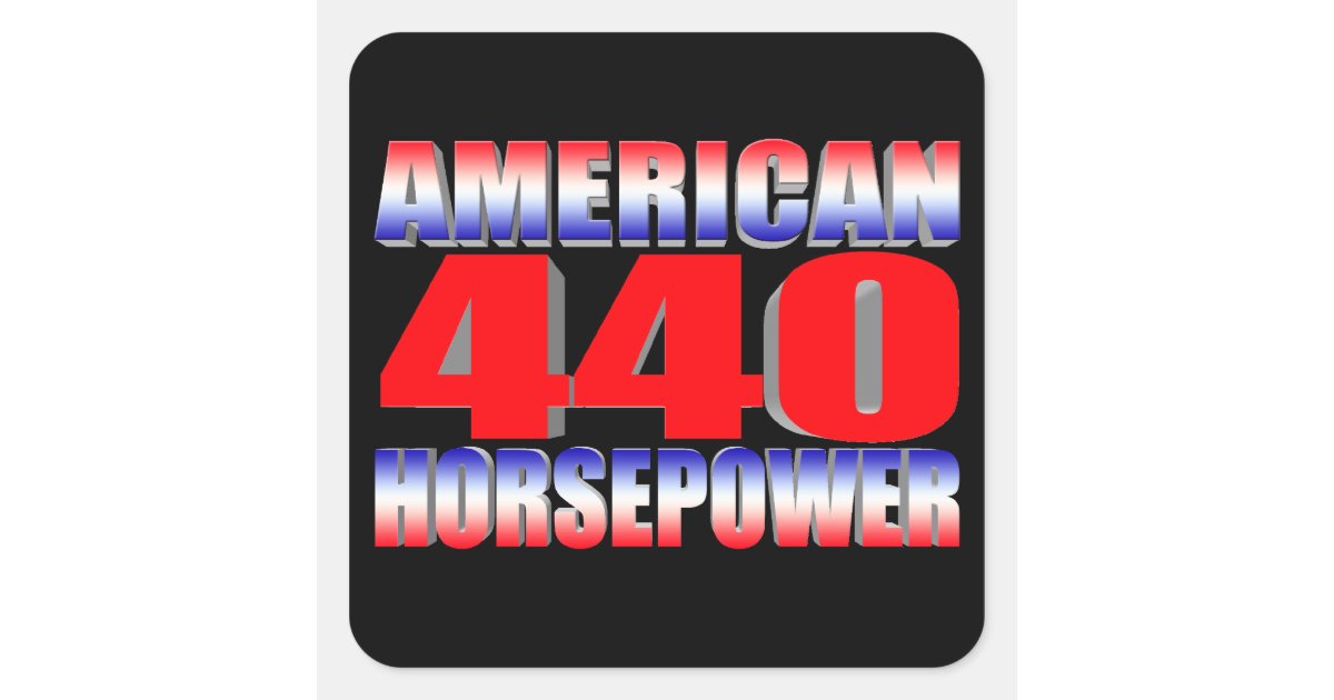 Mopar 440 Dodge Square Sticker | Zazzle