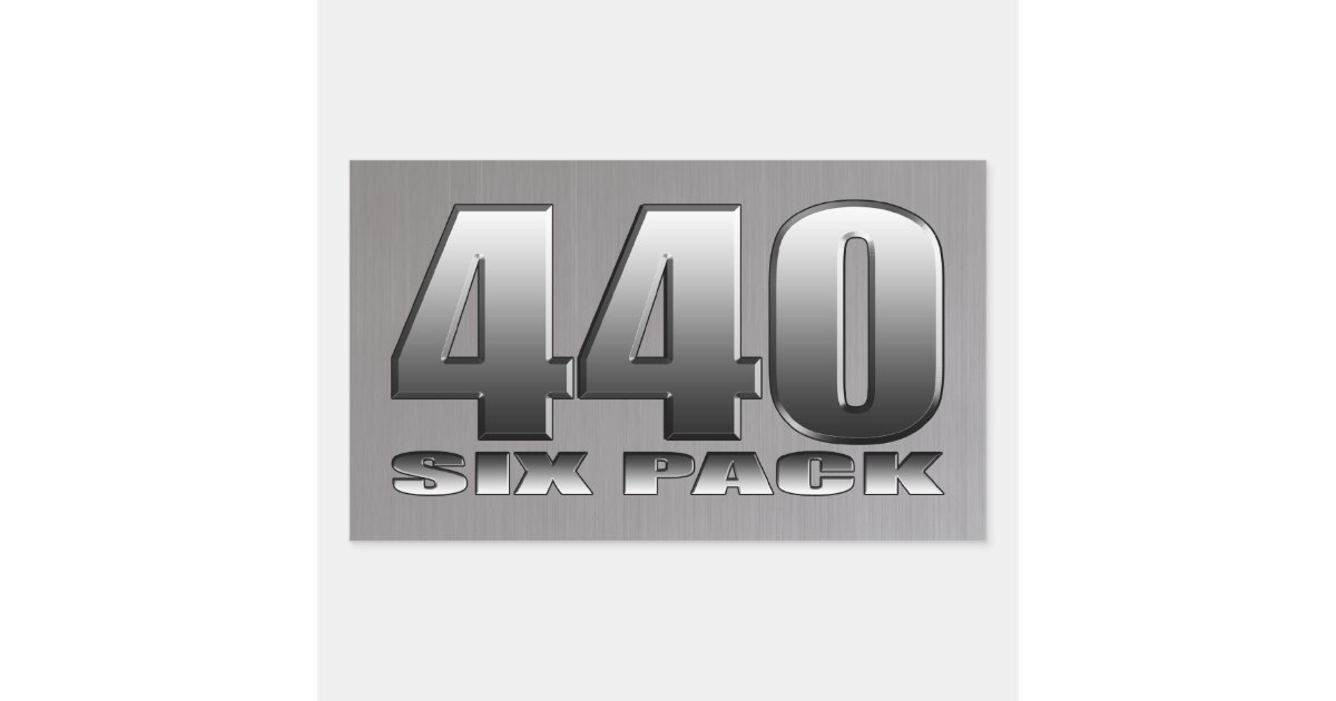Mopar Dodge 440 Six Pack Rectangular Sticker | Zazzle