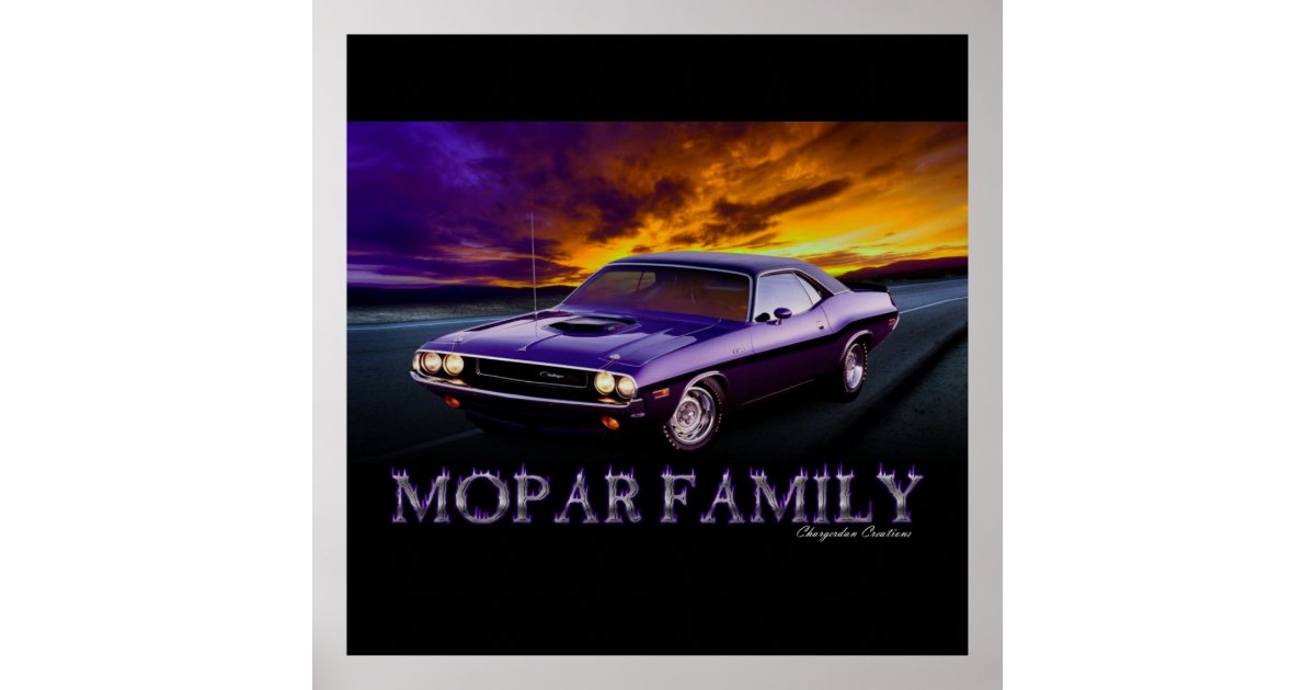 MOPAR FAMILY LARGE POSTER | Zazzle