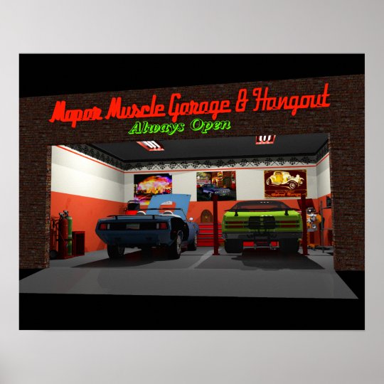 Mopar Garage Poster | Zazzle.com