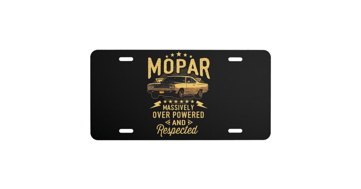 Mopar license plate | Zazzle